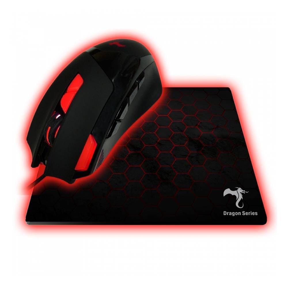 Kit Mouse Gamer + Mouse Pad Kolke Scorpion KGK-251- Preto | MadeiraMadeira