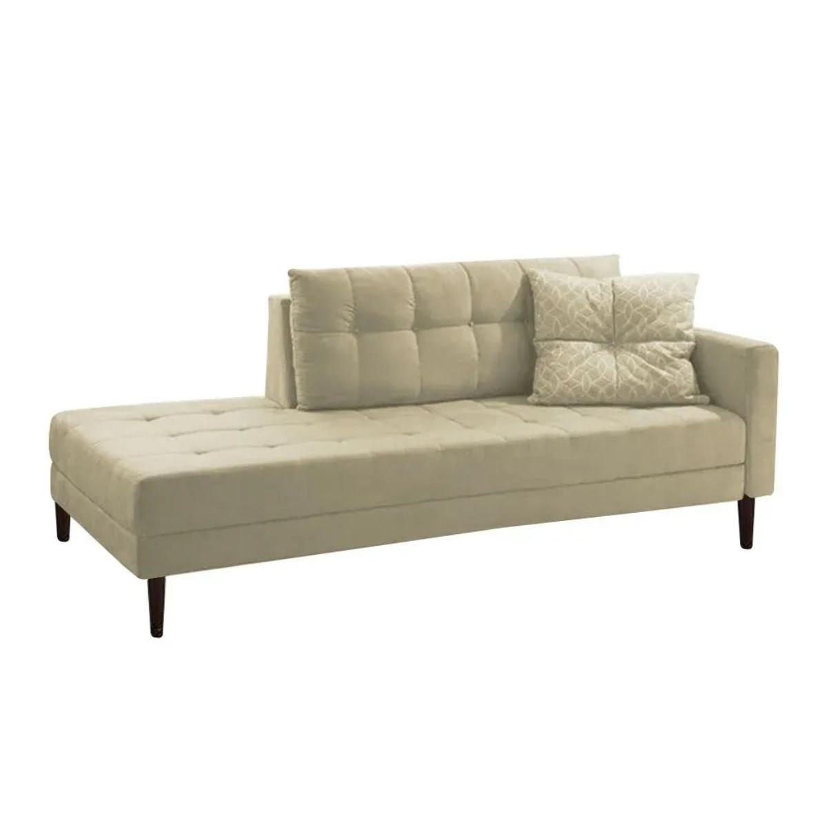 Divã Recamier Troya Bege | MadeiraMadeira