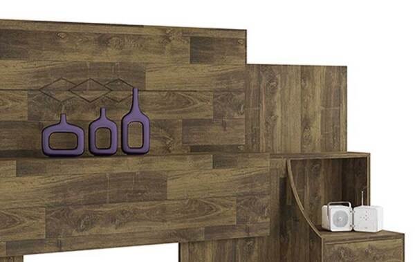 Cabeceira de Casal Extensível Síria Amadeirado - RV Móveis | MadeiraMadeira