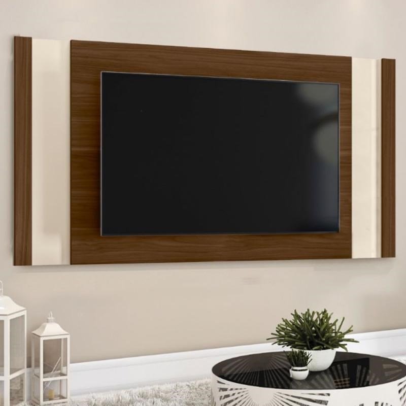 Painel Extensível Real para TV até 65” Carvalho Nobre/Off White - PR ...