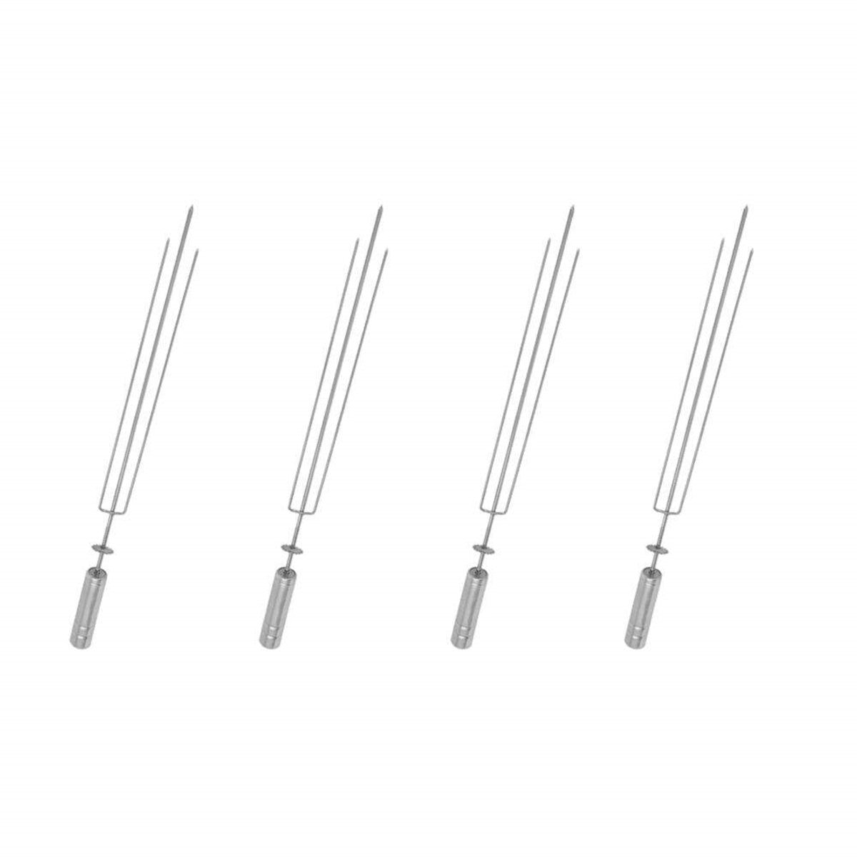 Kit 4 Espetos Tridente Giratórios para Churrasqueira Pratic ...
