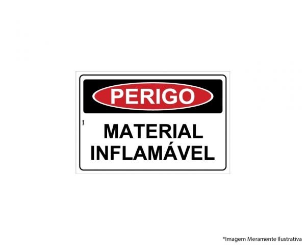 Placa Sinal.Pvc 20X30Cm Perigo Material Inflamavel | MadeiraMadeira