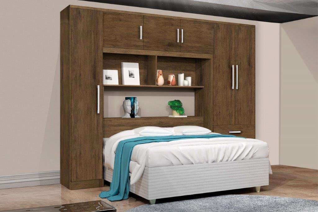 Roupeiro Modulado Com Cabeceira Báu CAN 2.34m Casal Com Amplo Espaço ...