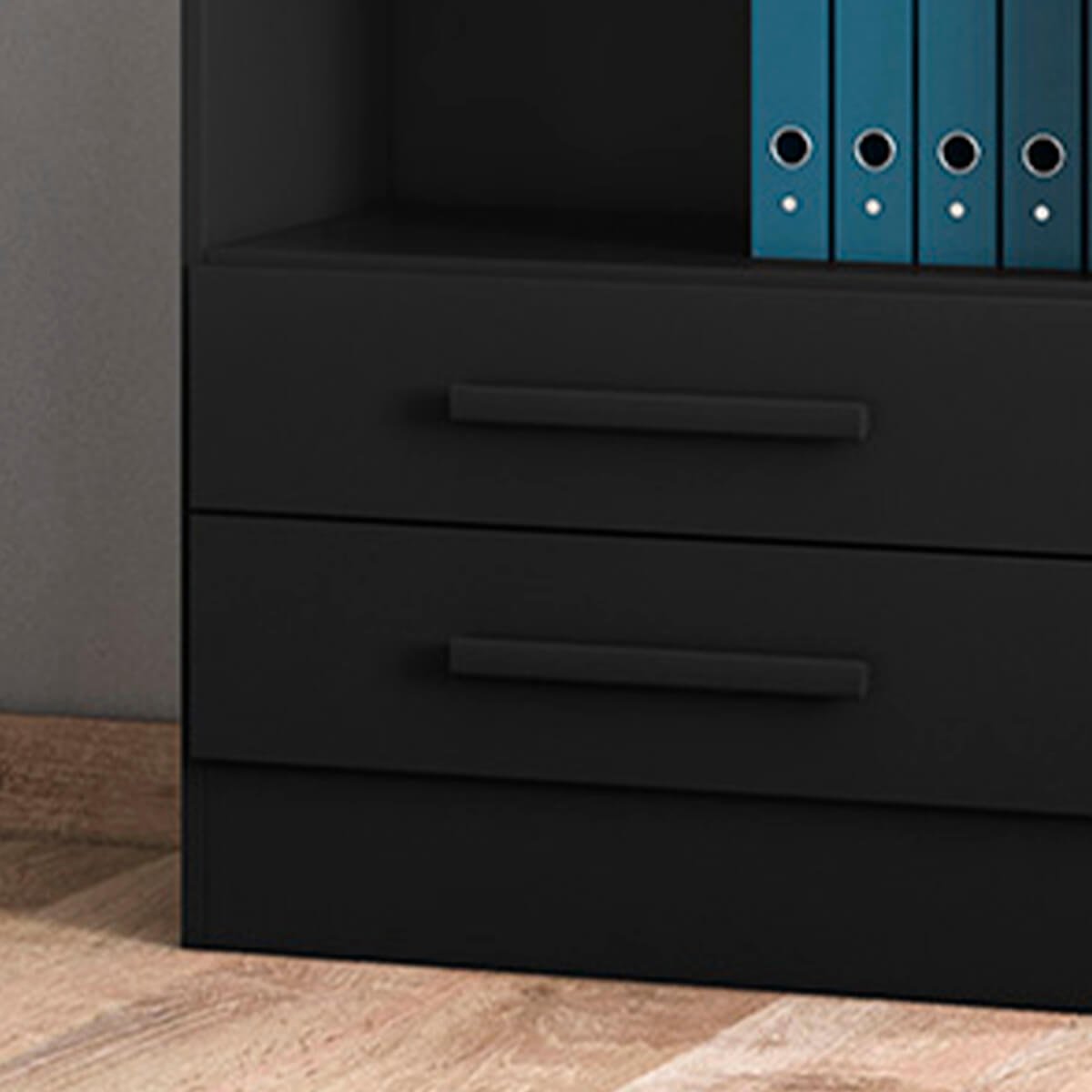 Estante Prateleira de Livro 2 Gavetas Multiuso 183 Altura Morrison ...