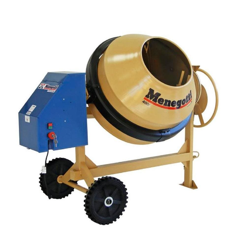 Betoneira 400L Monofásico (Profissional) 110V C/Kit Menegotti ...
