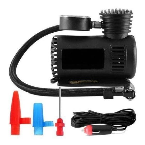 Mini Compressor Ar 250Psi 12V para Pneu Carro Moto Bola | MadeiraMadeira