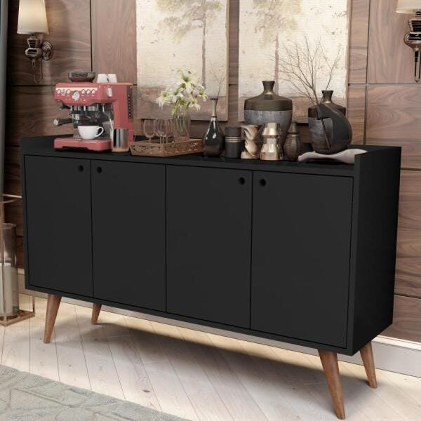 Kit Buffet Dallas e Buffet Clean Preto | MadeiraMadeira
