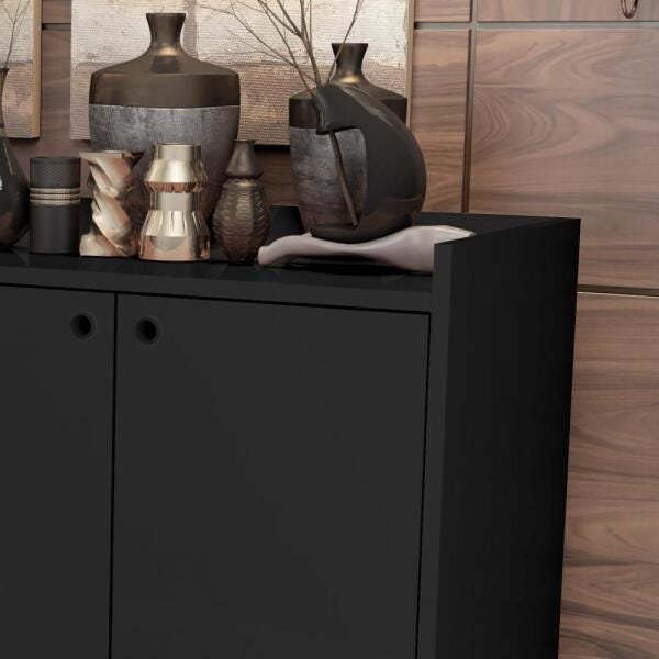 Kit Buffet Dallas e Buffet Clean Preto | MadeiraMadeira