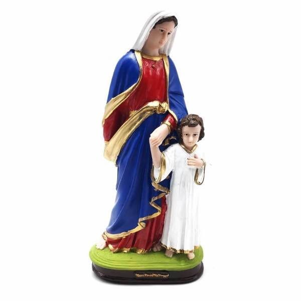 Imagem Maria Passa na Frente Manto Azul Resina Maciça 30 cm ...