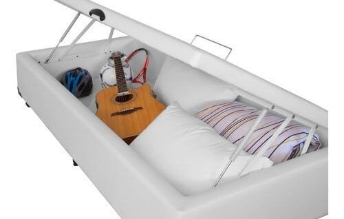 Box Baú Solteiro 188x88x35cm Comfort - Móveis Digital - Corano Branco ...