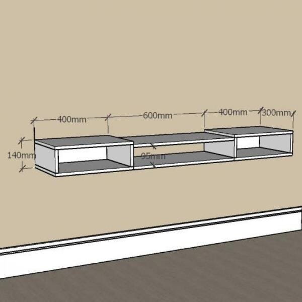 Rack Moderno Minimalista Em MDF Preto | MadeiraMadeira
