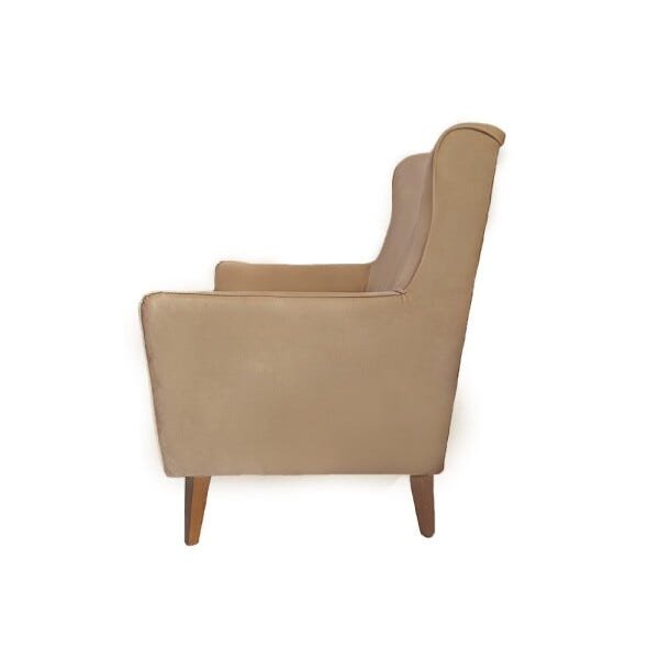 Poltrona Decorativa Bella Suede Bege Rosado - Dominic Decor ...