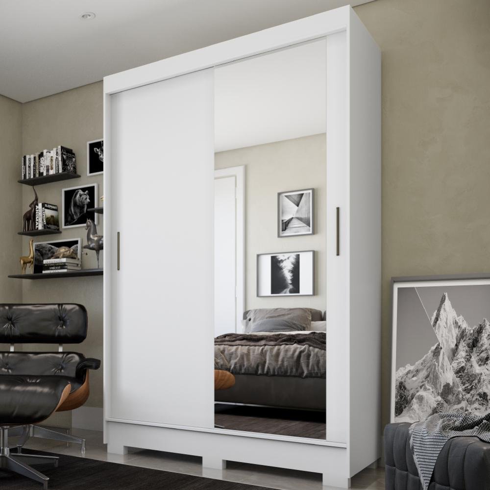 Guarda Roupas Solteiro Com Espelho 2 Portas de Correr Ipanema ...