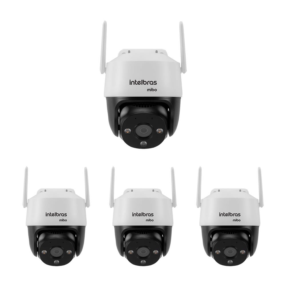 Kit 4 Câmera Inteligente Wi-Fi 2 Megapixels Full HD 360° iM7 Full Color Intelbras | MadeiraMadeira