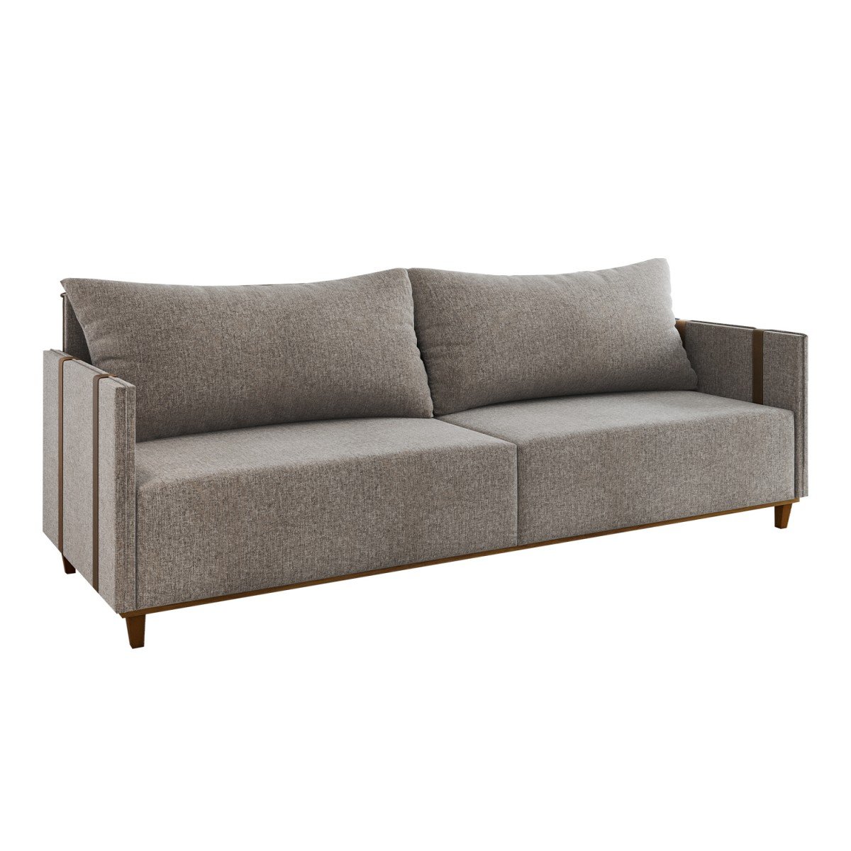 Estofado Living Adam 2m 3 Lugares 2 Almofadas Soltas Linho. Kaki Durango | MadeiraMadeira