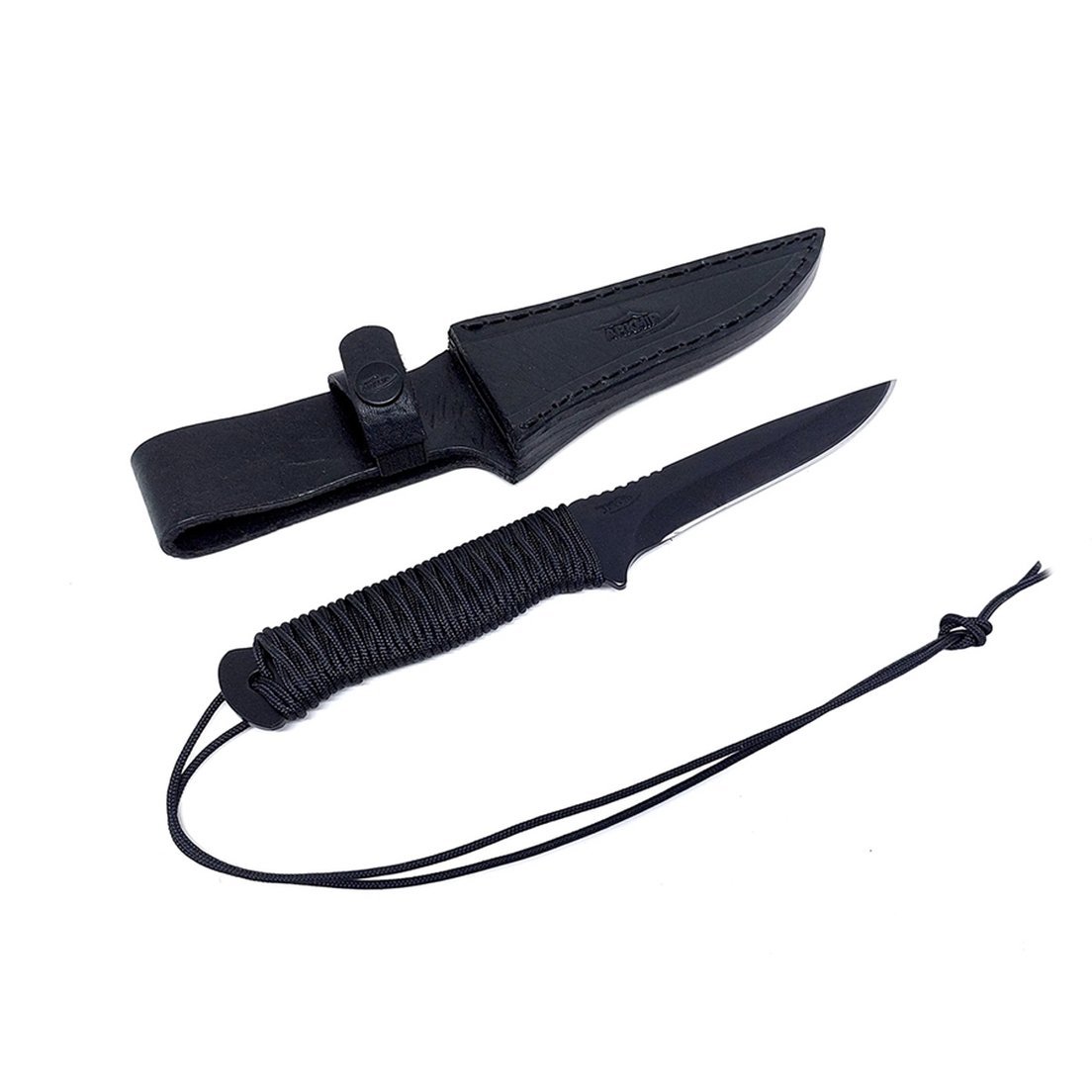 Faca Militar Arkhip Tática 4'' Preta Cabo c/ Corda Bainha | MadeiraMadeira