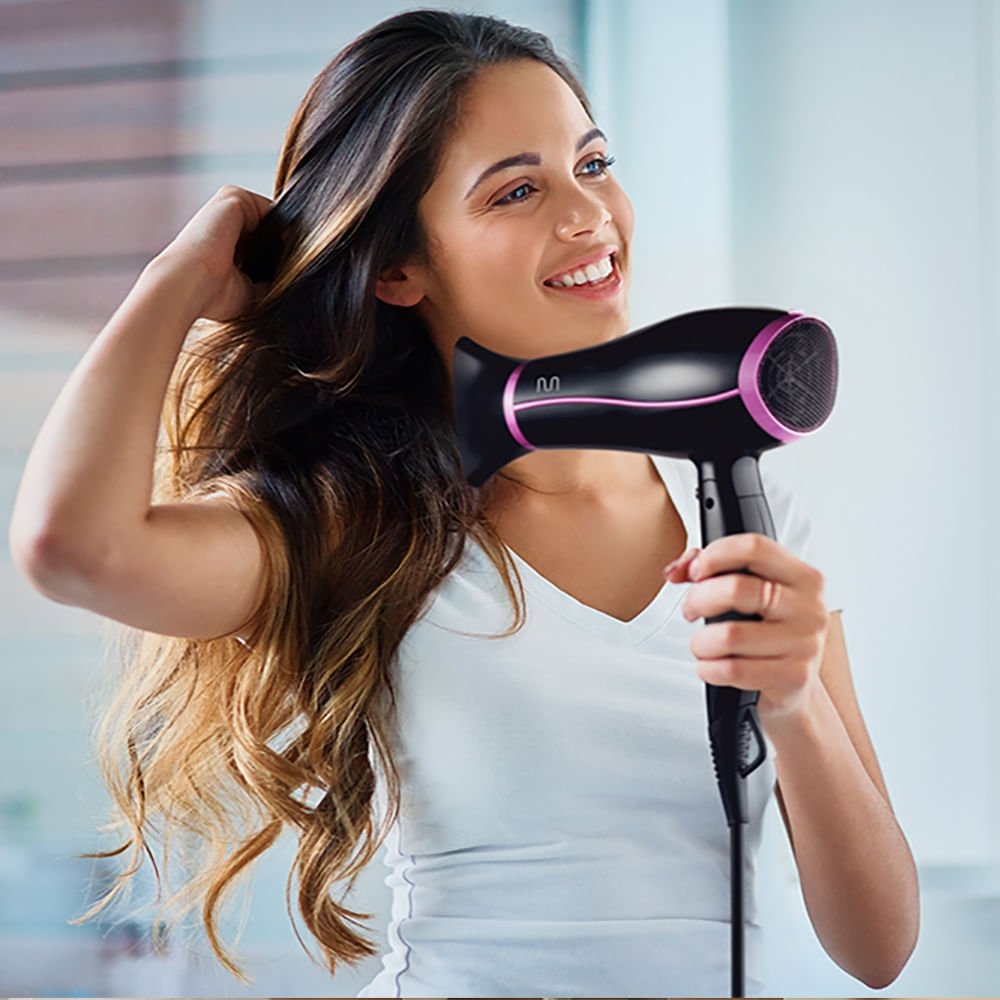 Secador de Cabelo com Cabo Dobrável + Alça para Pendurar 1800w-bivolt ...