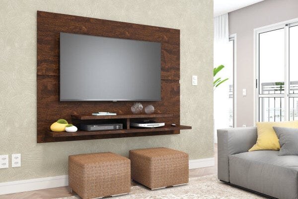 Painel para TV até 50 Polegadas Mônaco (Noce) - Lukaliam Móveis | MadeiraMadeira