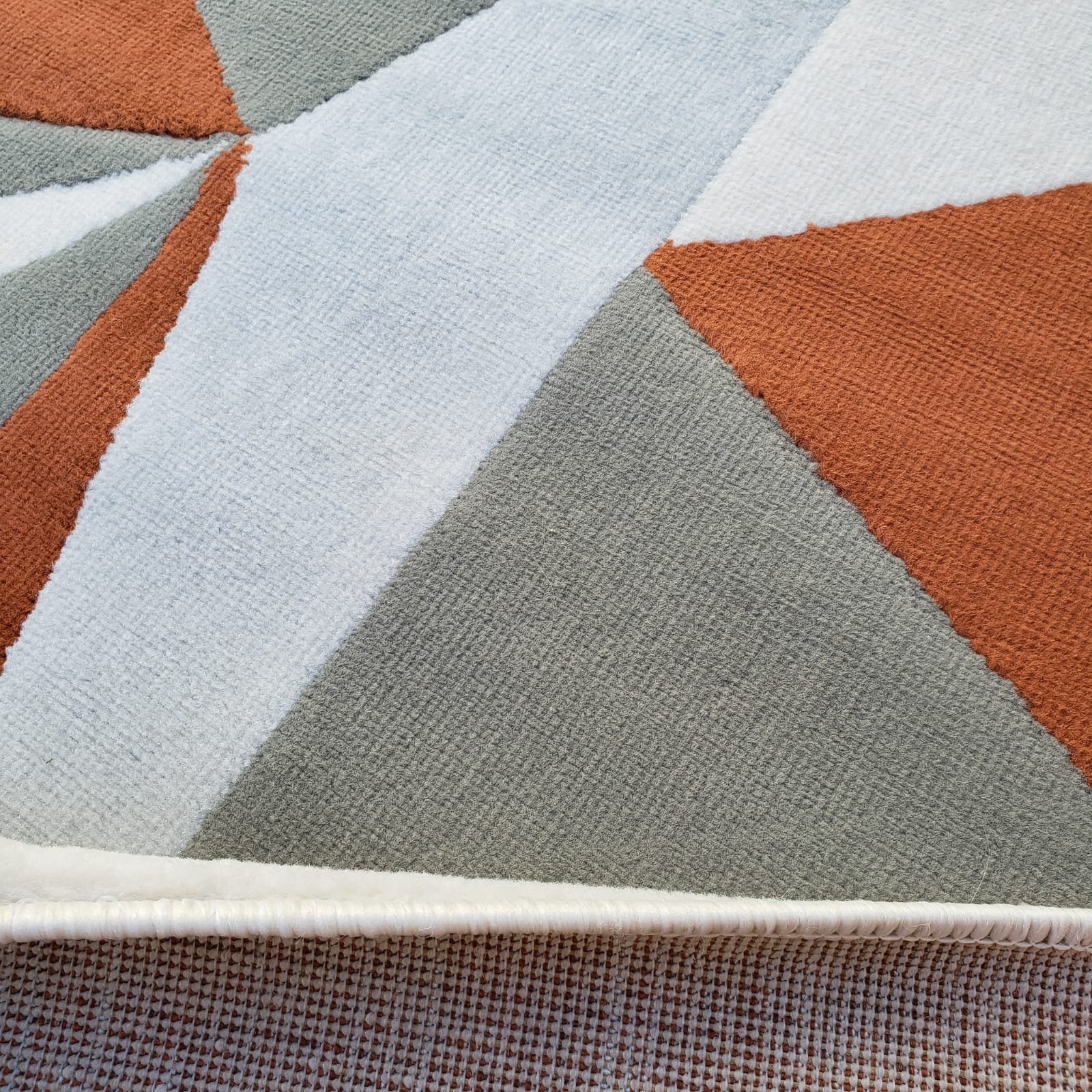 Tapete para Sala Quarto Geométrico terracota 200x300 Tebas 02 ...