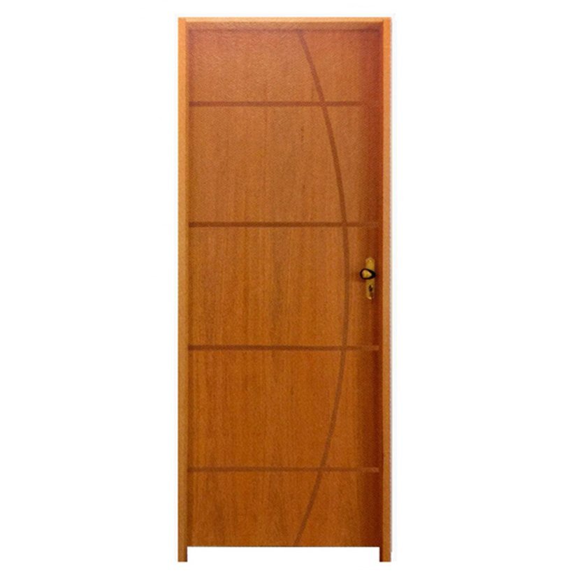 Kit Porta de Madeira Semi-oca Belíssima 5 Rodam Padrão Imbuia - Lado ...