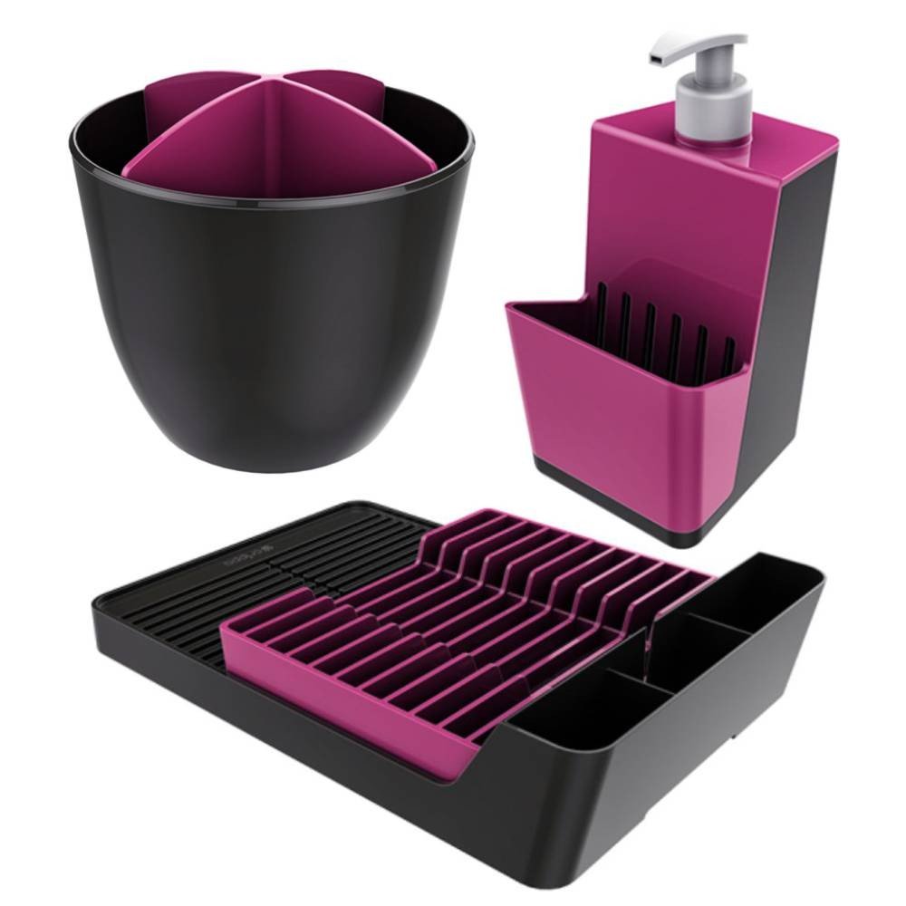 Kit Cozinha Sobre Pia Cozinha Organizada 3 Peças - Colors Crippa Kit ...