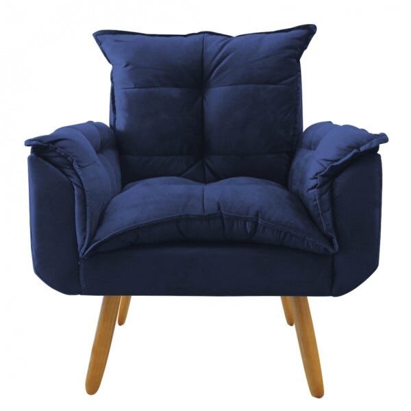 Poltrona Decorativa Opala Plus Marinho | MadeiraMadeira