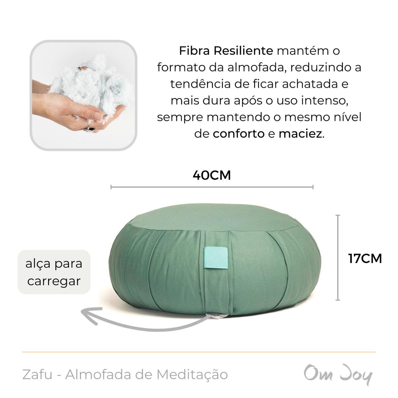 Kit Meditação: Zafu e Zabuton - Cinza Claro Inspire Amor | MadeiraMadeira