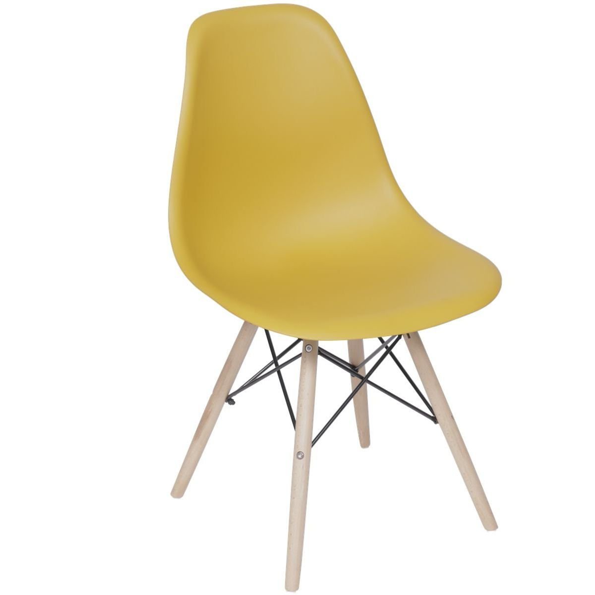 Cadeira Eames Eiffel Dsw em Polipropileno com Base Madeira - Várias ...