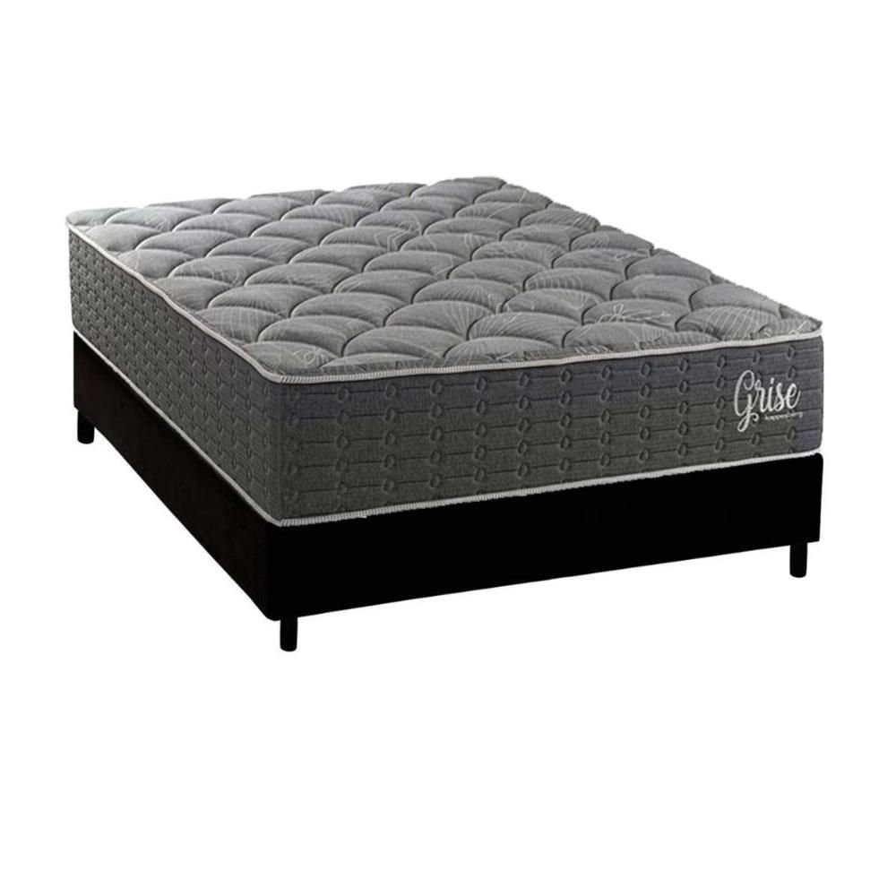 Cama Box Novo + Colchão Espuma Kappesberg D40 Anatômico Grise + Base ...