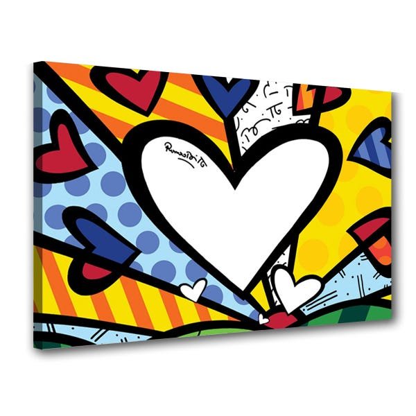 Quadro Decorativo Coraçao Romero Britto | MadeiraMadeira