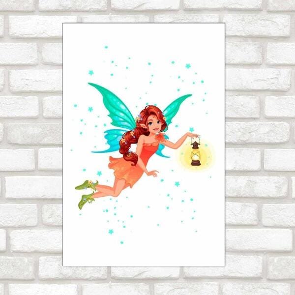 Poster Decorativo Fada com Lamparina N09280 30x40cm | MadeiraMadeira