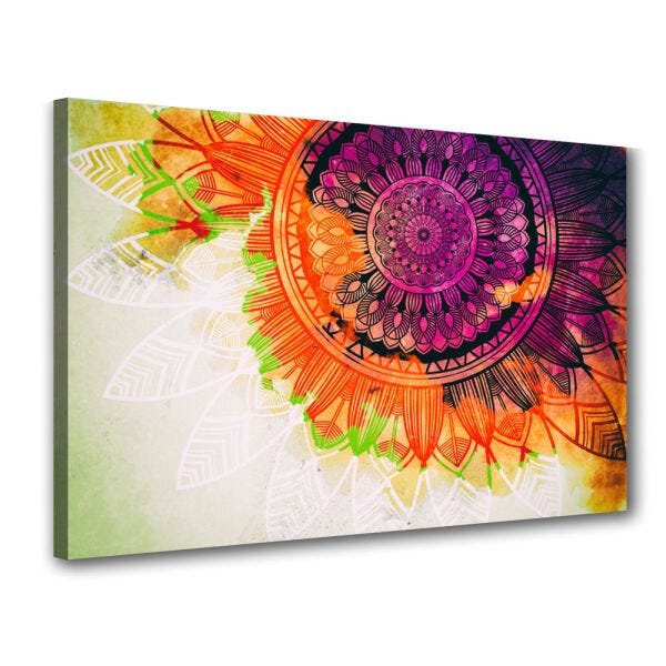 Quadro Decorativo Mandala Colorida 389 | MadeiraMadeira