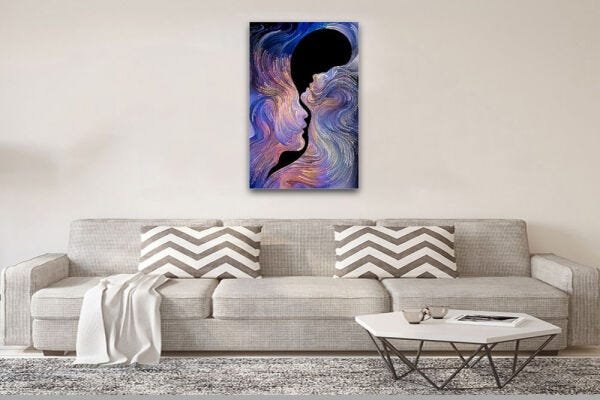 Quadro Decorativo Contemporaneo Amor a Dois 311 | MadeiraMadeira