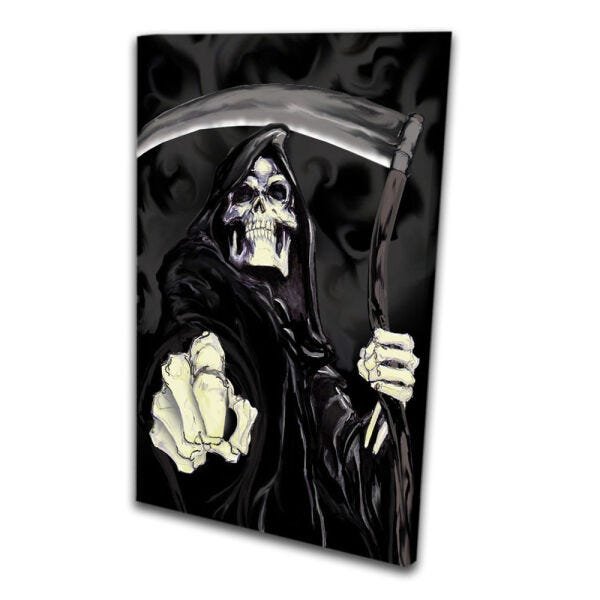 Quadro Decorativo A Morte Ilustrativa Minimalista | MadeiraMadeira