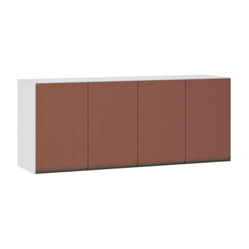 Maleiro Ponte Aérea 4 Portas 165cm Branco C/Gaia | MadeiraMadeira
