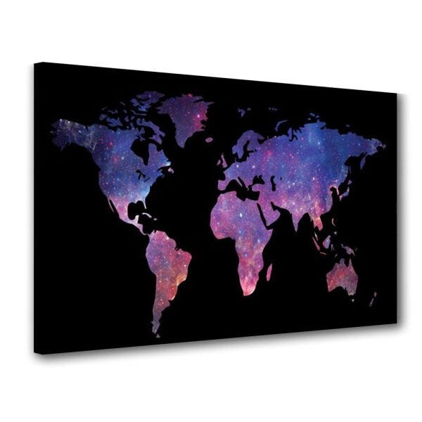Quadro Decorativo Mapa Mundo Mundi Mundial Moderno Abstrato ...