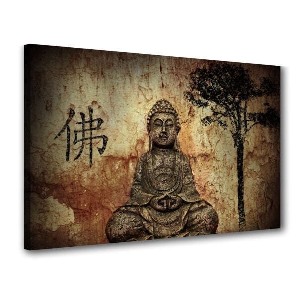 Quadro Decorativo Escrita Historica Buda | MadeiraMadeira