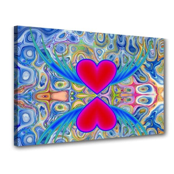 Quadro Dualidade Do Amor e Paixão Estilo Pintura a Lapis | MadeiraMadeira