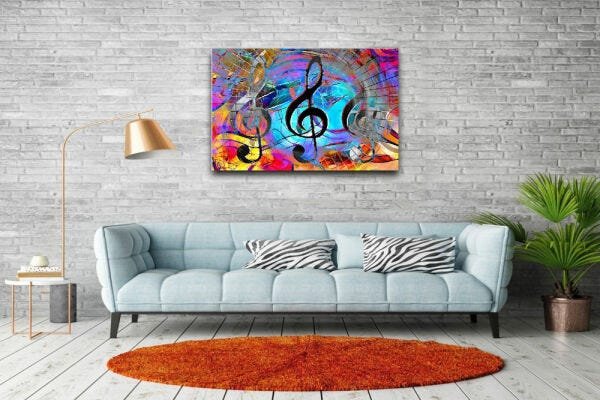 Quadro Decorativo Musica Concerto Arte | MadeiraMadeira