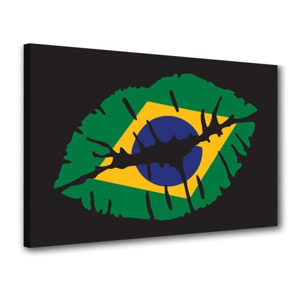 Quadro Decorativo Beijo Brasil | MadeiraMadeira