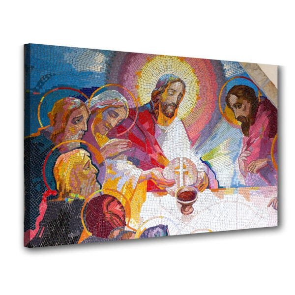 Quadro Decorativo Mosaico Jesus Cristo P68 | MadeiraMadeira