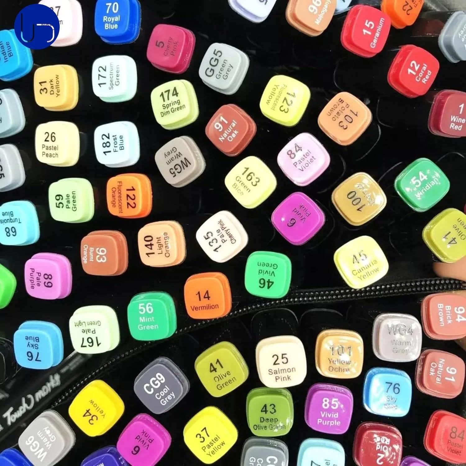 Conjunto de Canetas Marcador Permanente Ponta Dupla 120 Cores ...