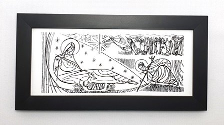 Quadro Natividade 14cm x 28cm - Cláudio Pastro | MadeiraMadeira