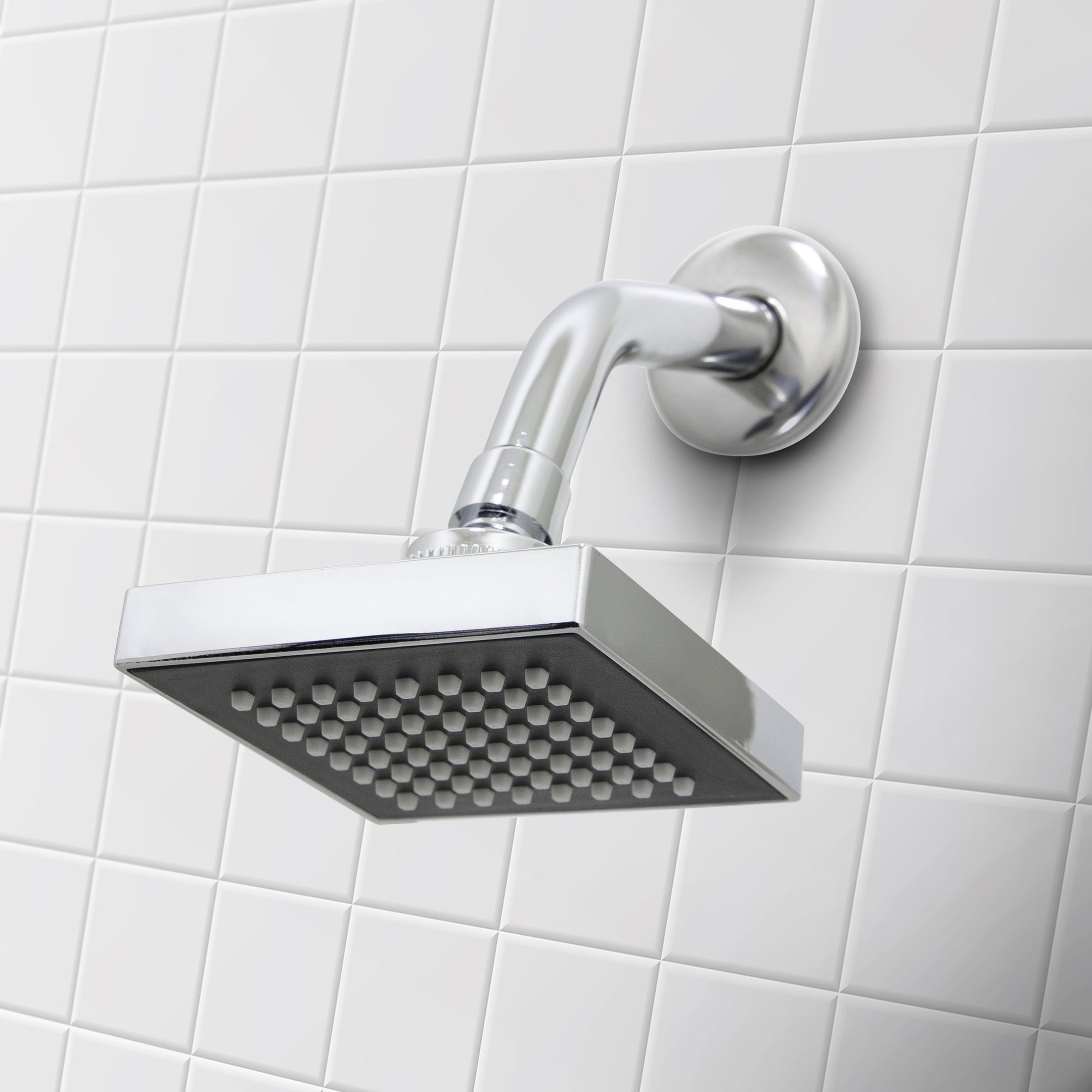 Chuveiro Ducha Articulável Luxo Quadrado Solar ou Gás Cromado até 70º C ...