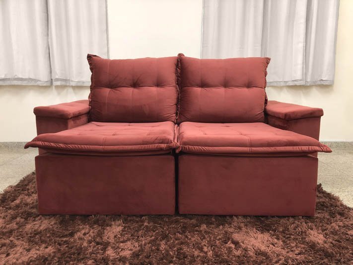 Sofá Retrátil Reclinável 2,30 m Cobre B179 Bari | MadeiraMadeira