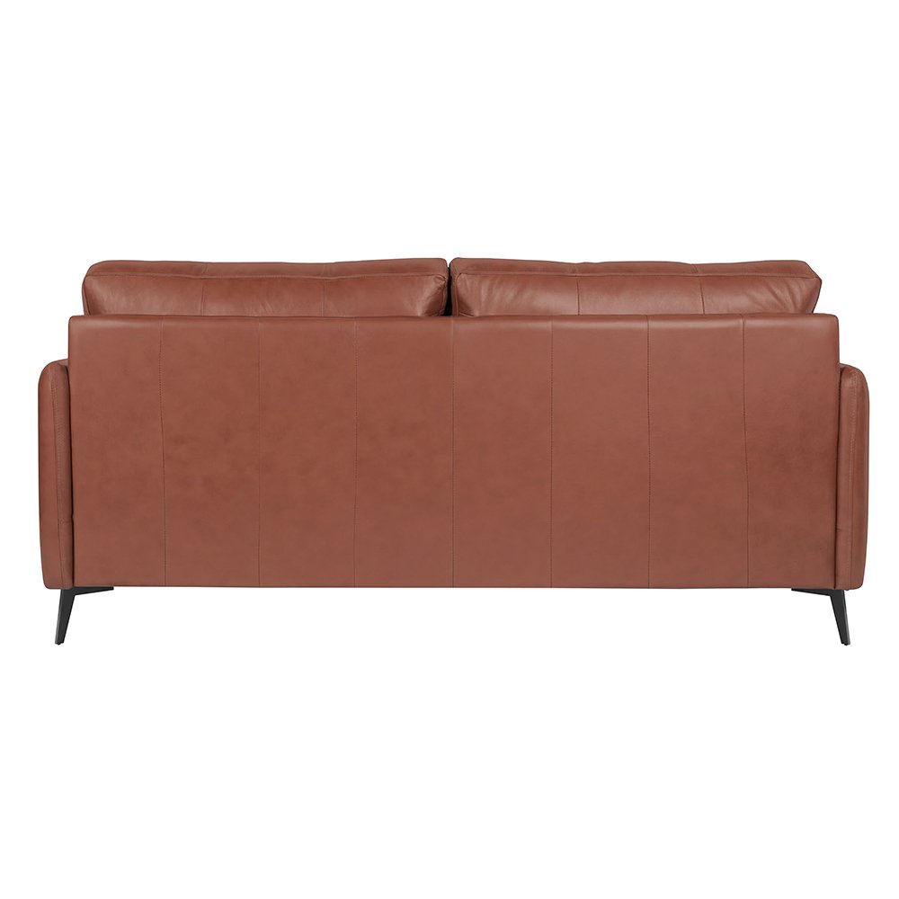 Sofá Decorativo 2 Lugares 180cm Prime Couro Conhaque Lm017- Leme Móveis ...