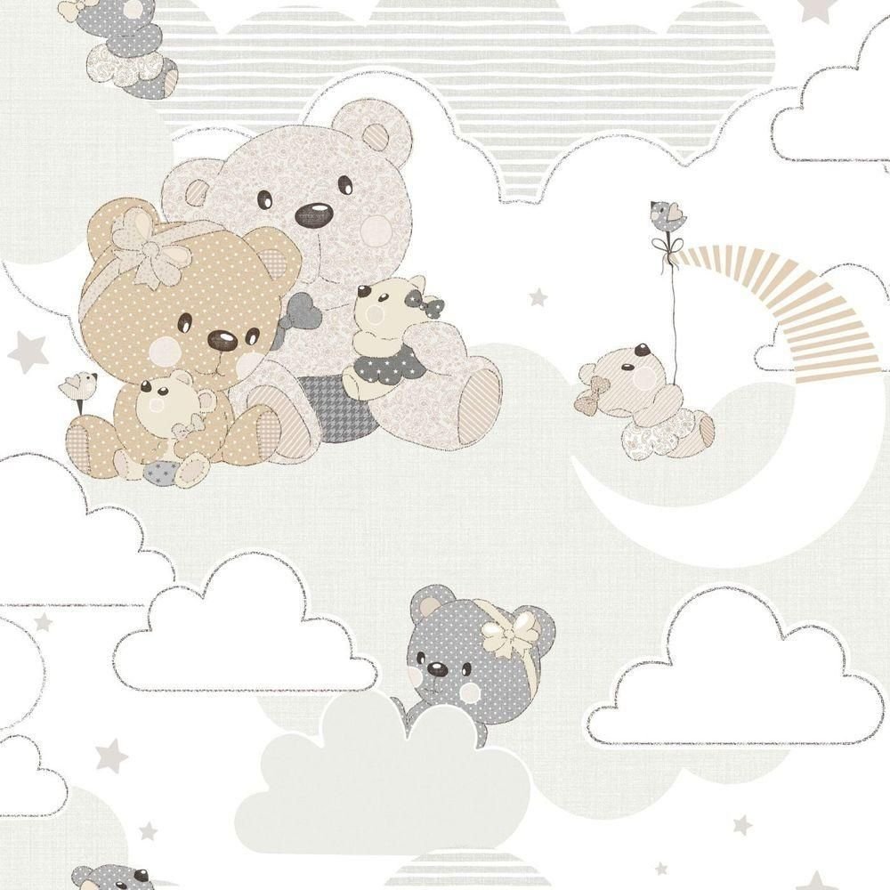 Papel de Parede Mondo Baby Cute Bear 13036 - Rolo 10m X 0,53m ...