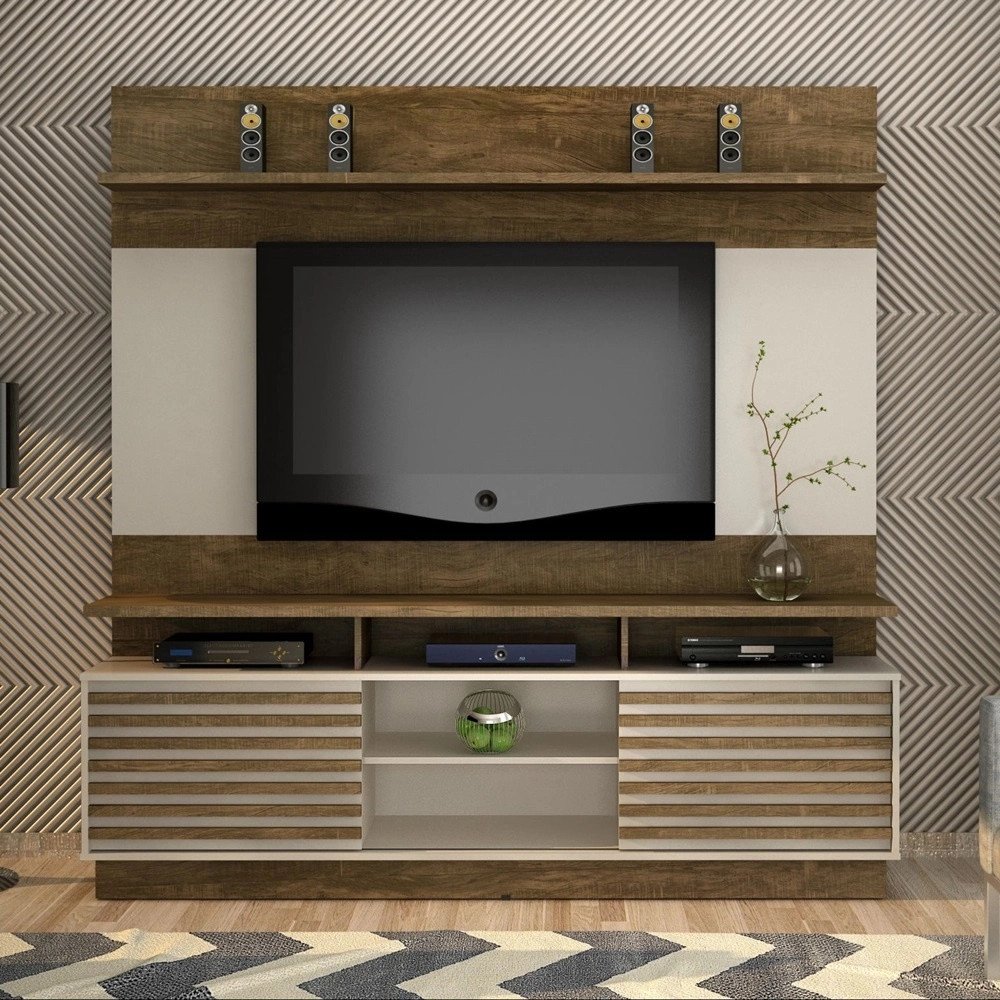 Home para TV até 60 Polegadas Ipe/Off White Texas Valdemóveis ...