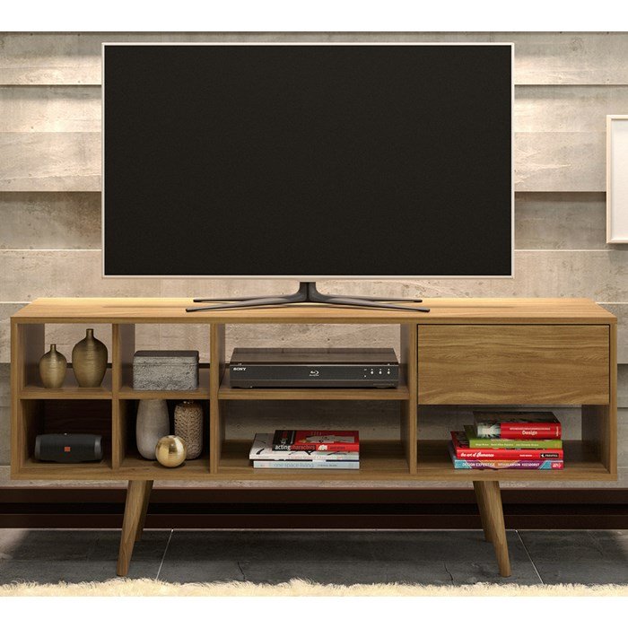 Rack para Tv 55 Polegadas 7 Nichos R1462 Natural Tecno Mobili ...