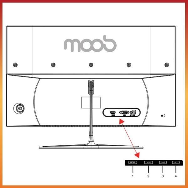 Monitor Moob LED 75Hz Full Hd 24" Tela Curva HDMI | MadeiraMadeira